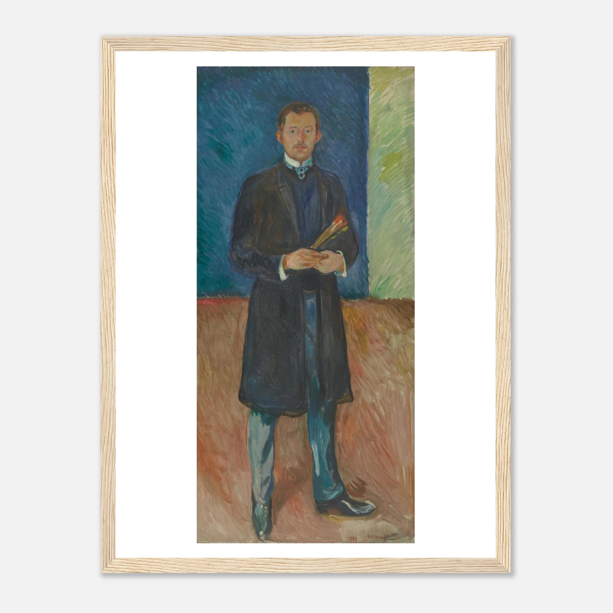 Edvard Munch Custom Art Print - "Self-Portrait with Brushes" – MUNCH ...